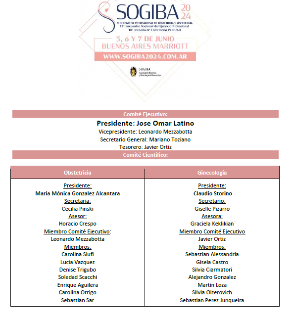 SOGIBA 2024 - XII CONGRESO INTERNACIONAL DE OBSTETRICIA Y GINECOLOGÍA | Colegio de Médicos de ...